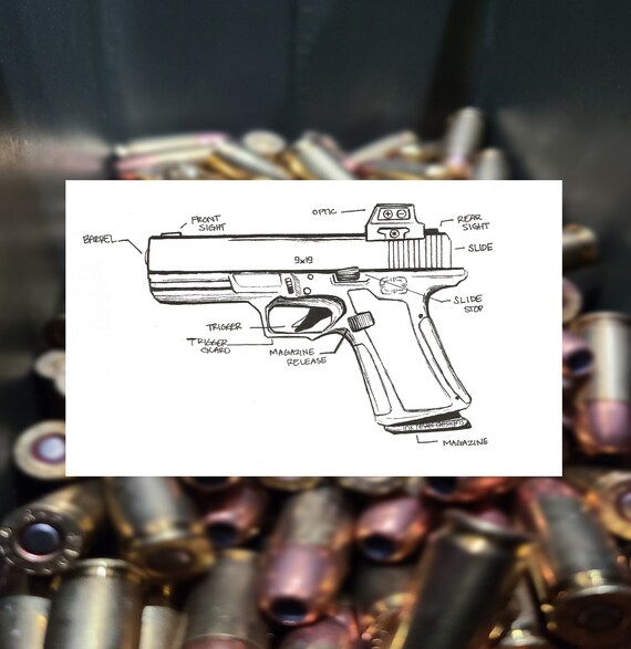 Anatomy of a GLOCK Waterproof Decal Sticker sig Sauer Gun - Etsy