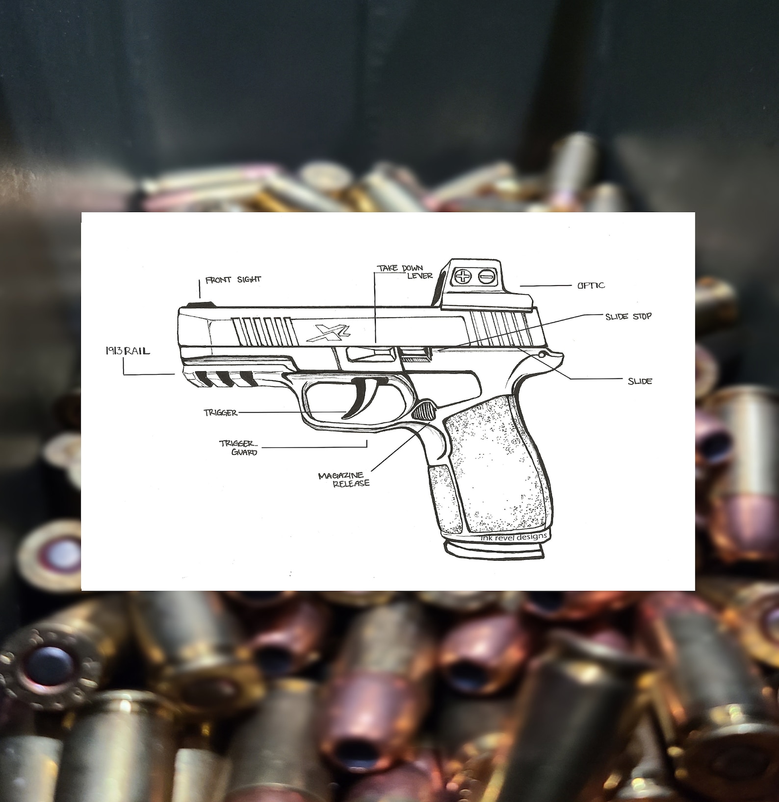 Anatomy of a Sig Sauer P365 Waterproof Decal Sticker sig Sauer Gun ...