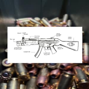 Anatomy of a MP5 - Waterproof Decal Sticker -MP5 Gun Sticker 2nd ...