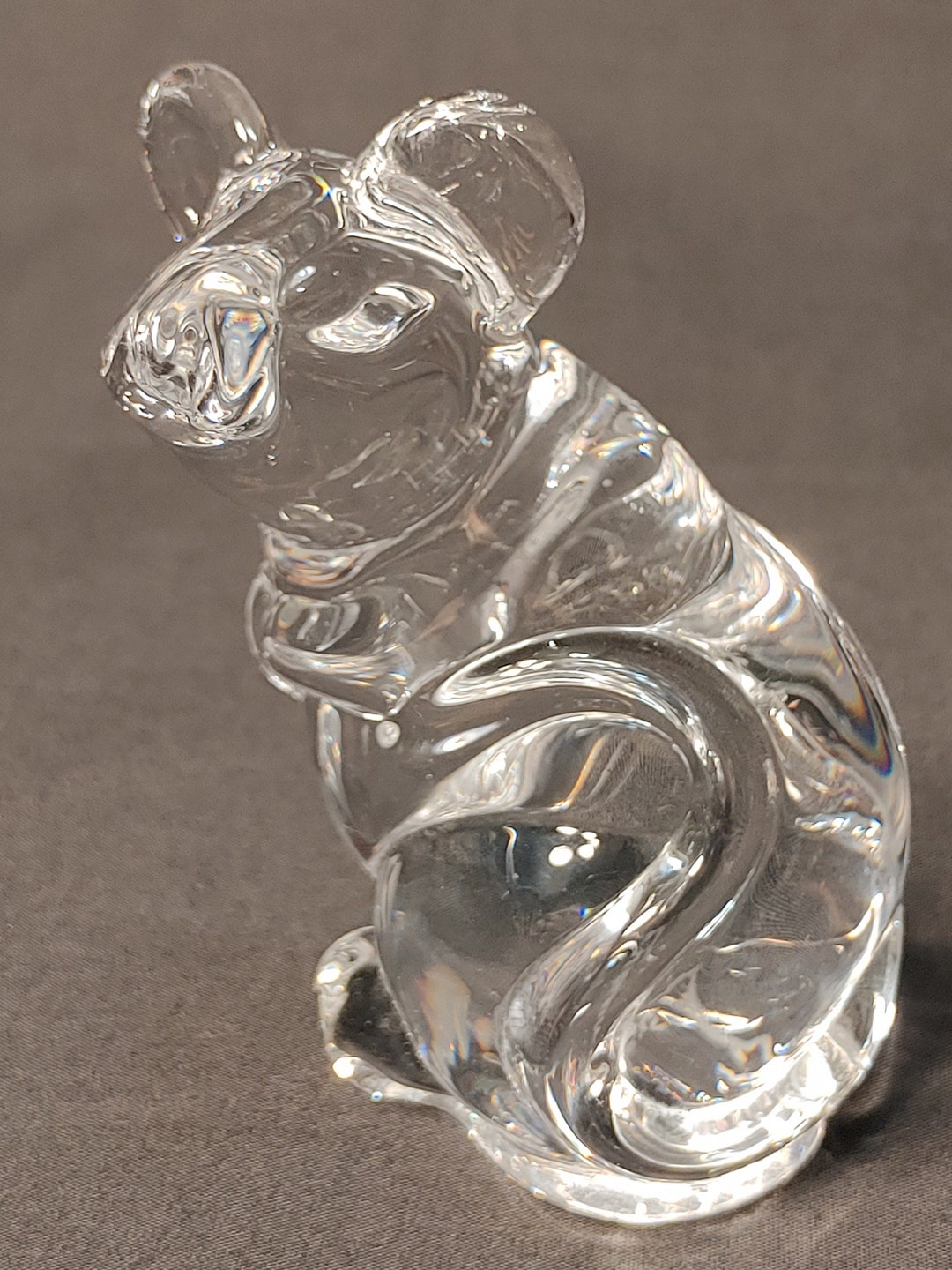 Vintage Daum Crystal Mouse Figurine - Etsy
