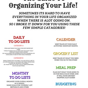 Organize Your Life (color Coded Version) | Digital Planner - Etsy