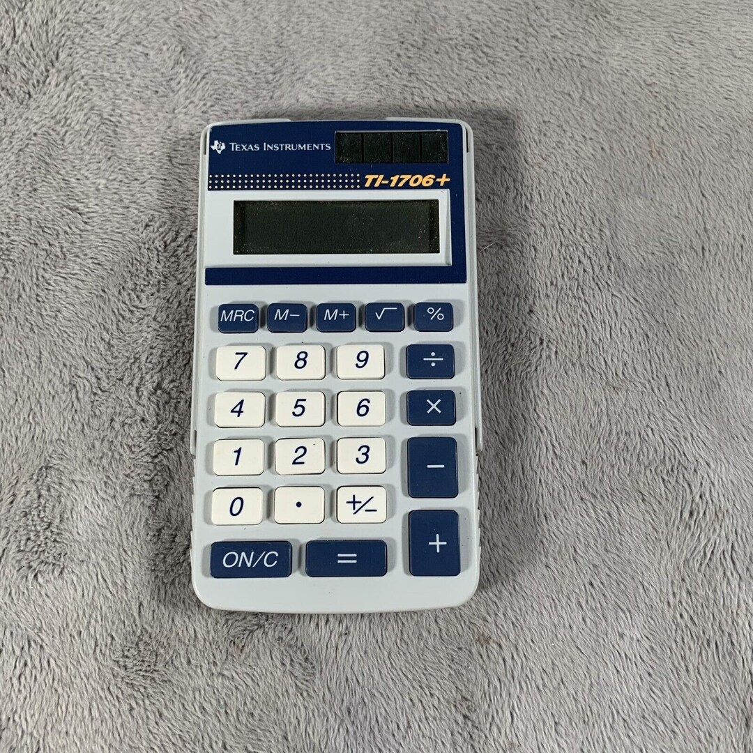 Texas Instruments TI-1706 Solar Calculator Works - Etsy