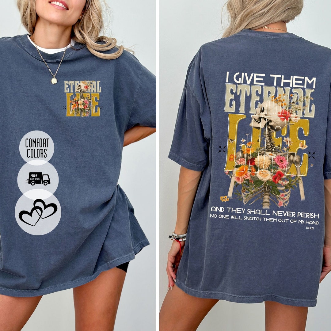 Eternal Life Jesus Shirt, Vintage Skeleton Clothing, Religious Gospel ...