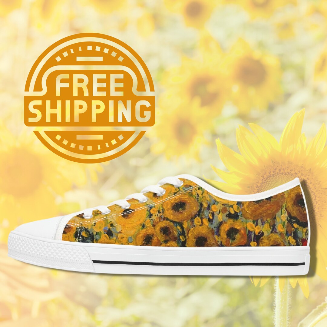 Sunflower Shoes Women's Sneakers Unique Tennis Shoes for Her Gift or ...
