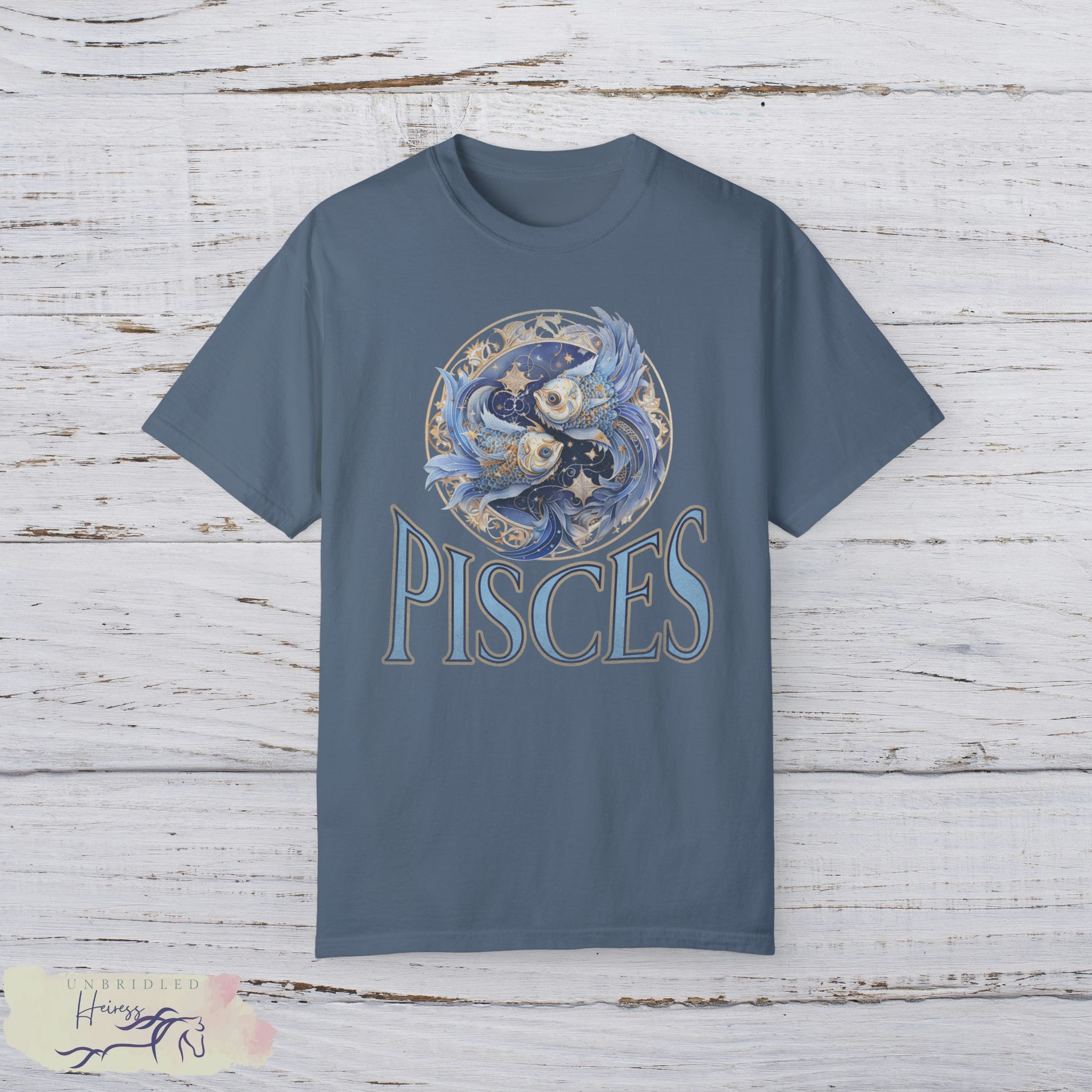 Comfort Colors® Zodiac Pisces Shirt, Vintage Collegiate Inspired Zodiac ...
