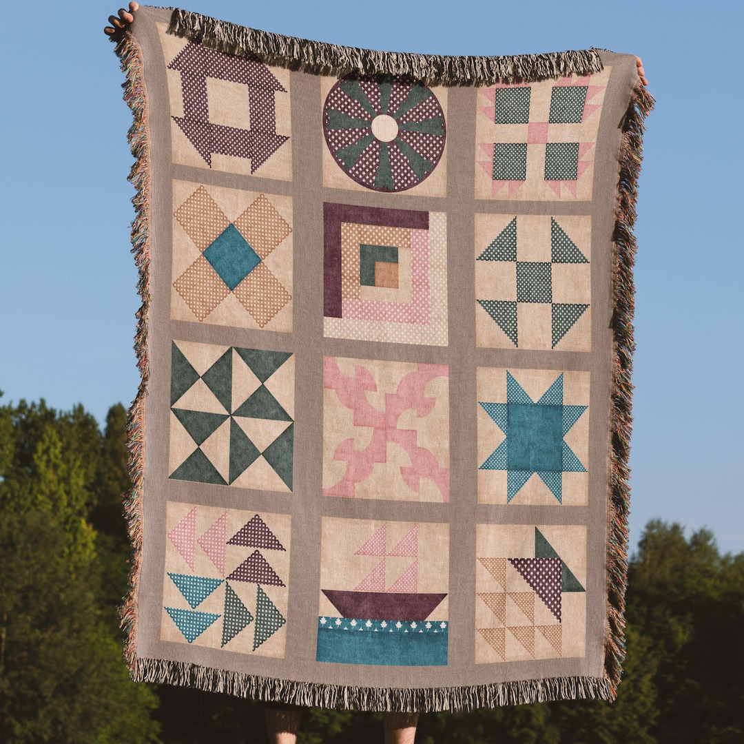 Underground Railroad Quilt Throw: Black History Month Cotton Blanket - Etsy