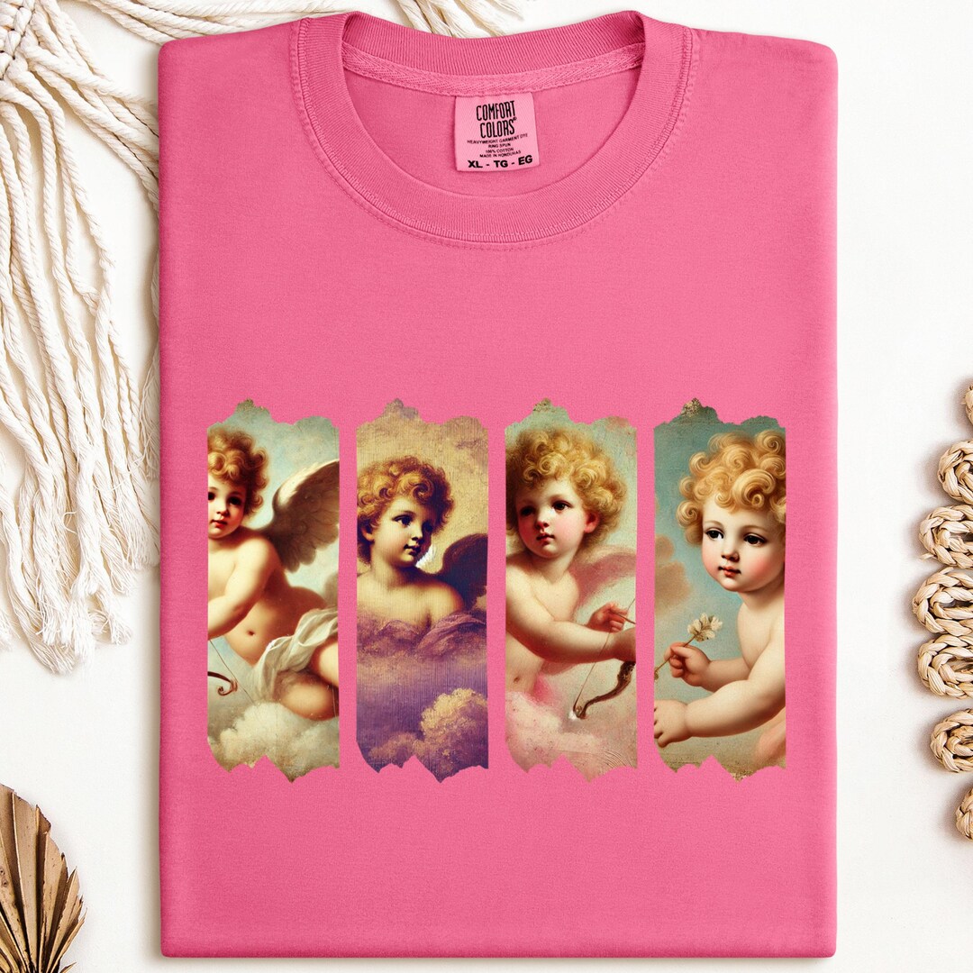 Vintage Cupid Comfort Colors T-shirt, Retro Valentine Tee, Old World ...