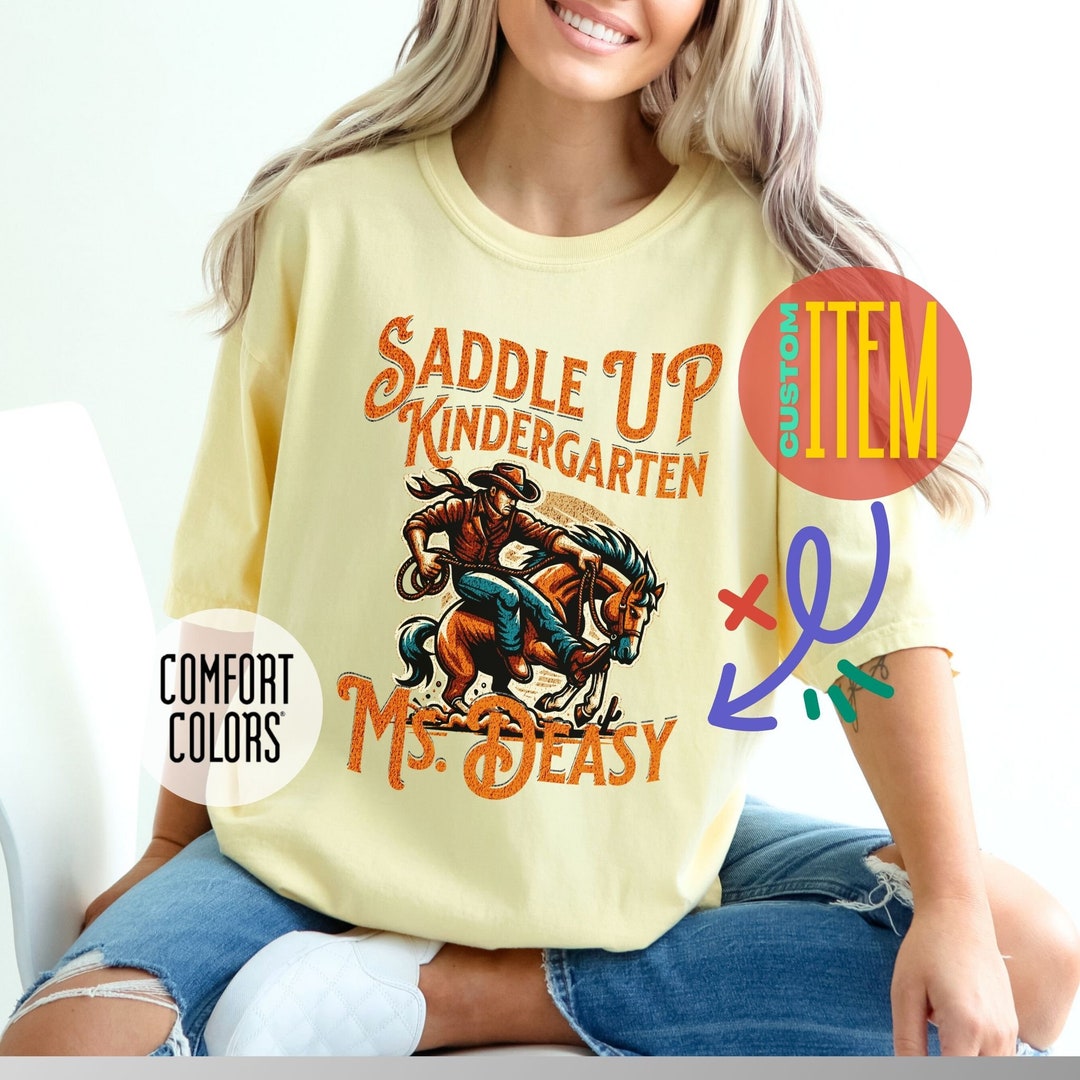 Custom Cowboy Teacher Shirt: Western Back to School Comfort Colors Tee ...