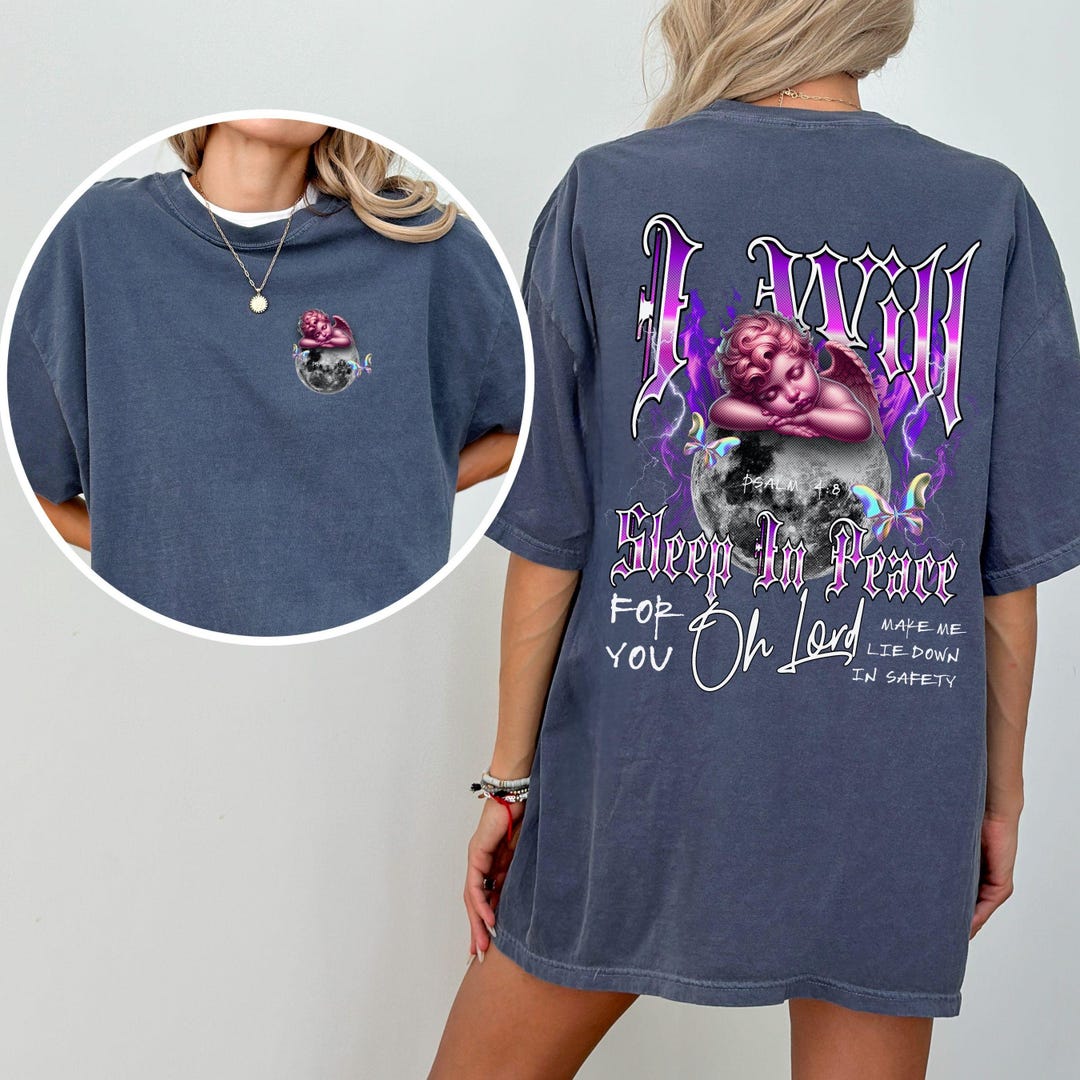 Y2K Christian Psalm Quote Comfort Colors T-shirt, Christian Apparel ...