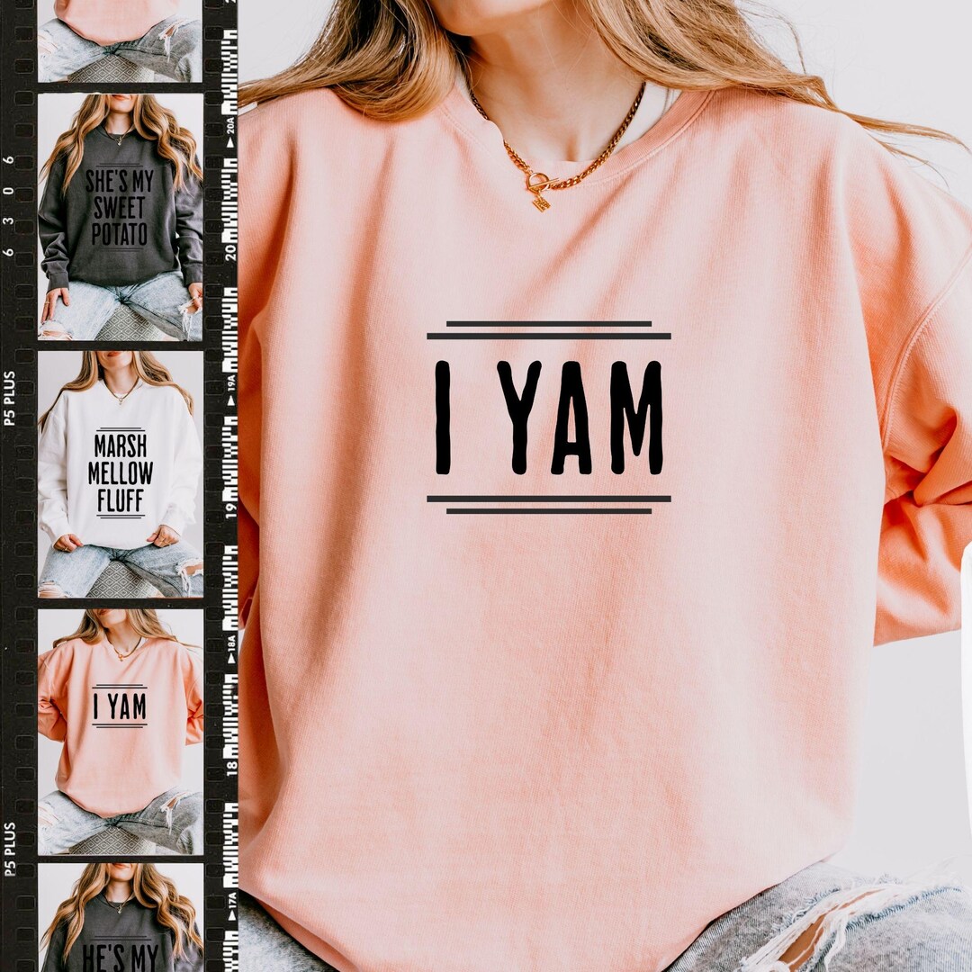 Sweet Potato Yam Matching Couple Comfort Colors 1466 Sweatshirt ...