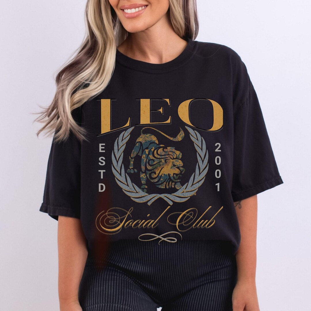 Personalized Zodiac Leo Shirt, Vintage Social Club Inspired Zodiac ...