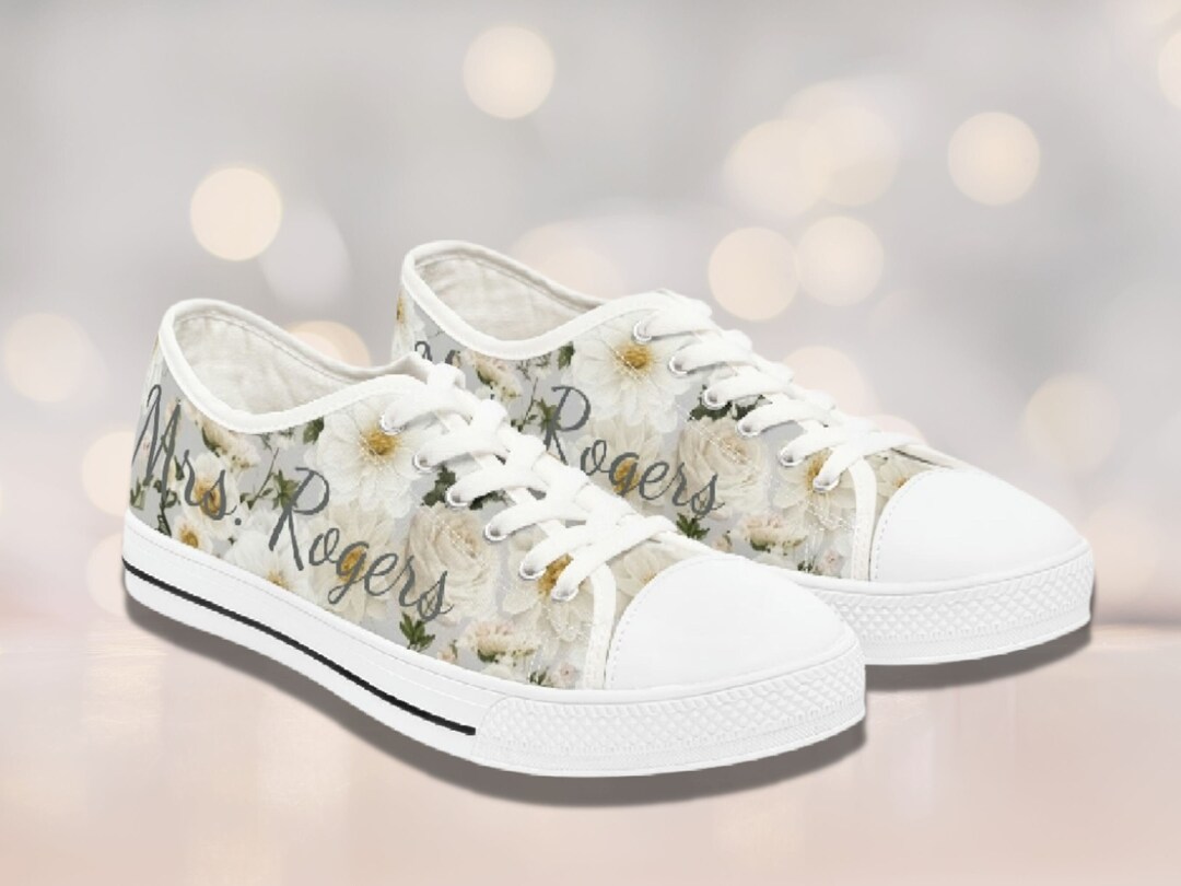 Personalized Wedding Sneakers, Customized Bridal Sneakers, Wedding ...