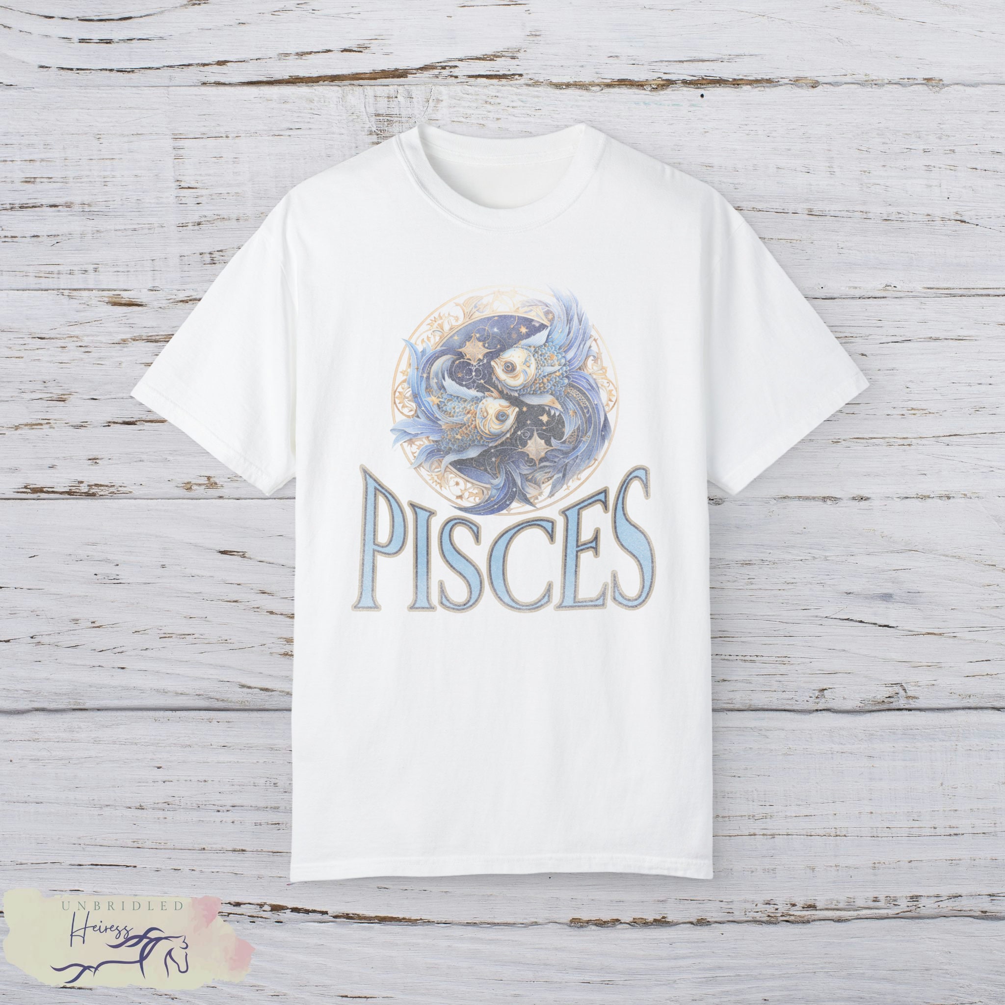 Comfort Colors® Zodiac Pisces Shirt, Vintage Collegiate Inspired Zodiac ...