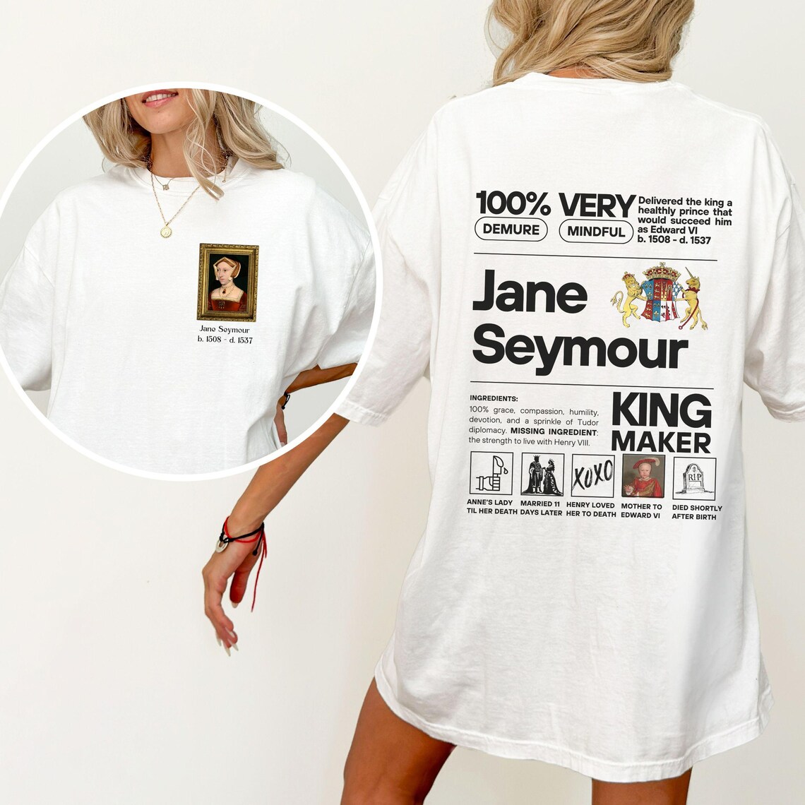 Jane Seymour Graphic Tee: Tudor Queen History Shirt - Etsy