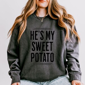 Sweet Potato Yam Matching Couple Comfort Colors 1466 Sweatshirt ...