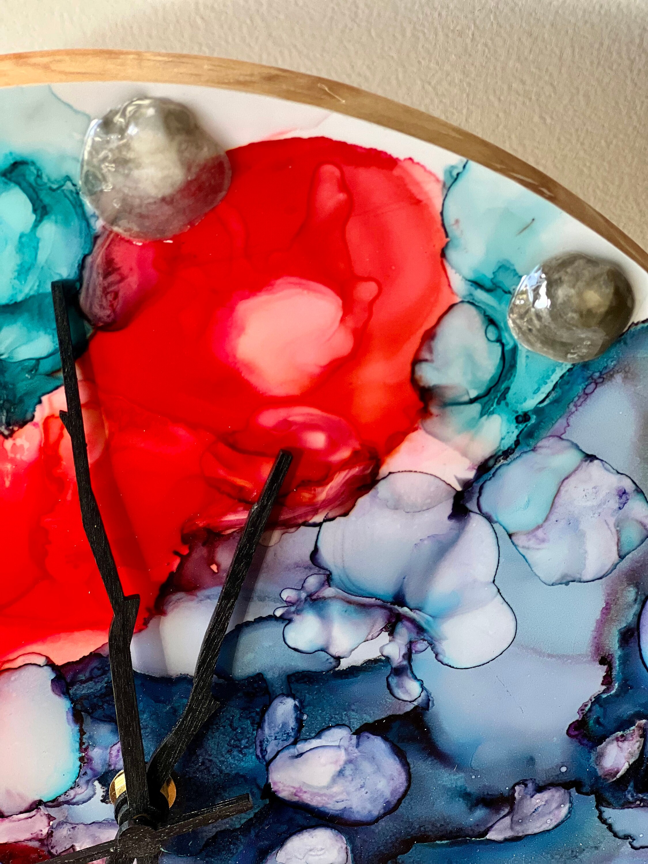 Alcohol Ink and Epoxy Clocks 2 Color Options - Etsy