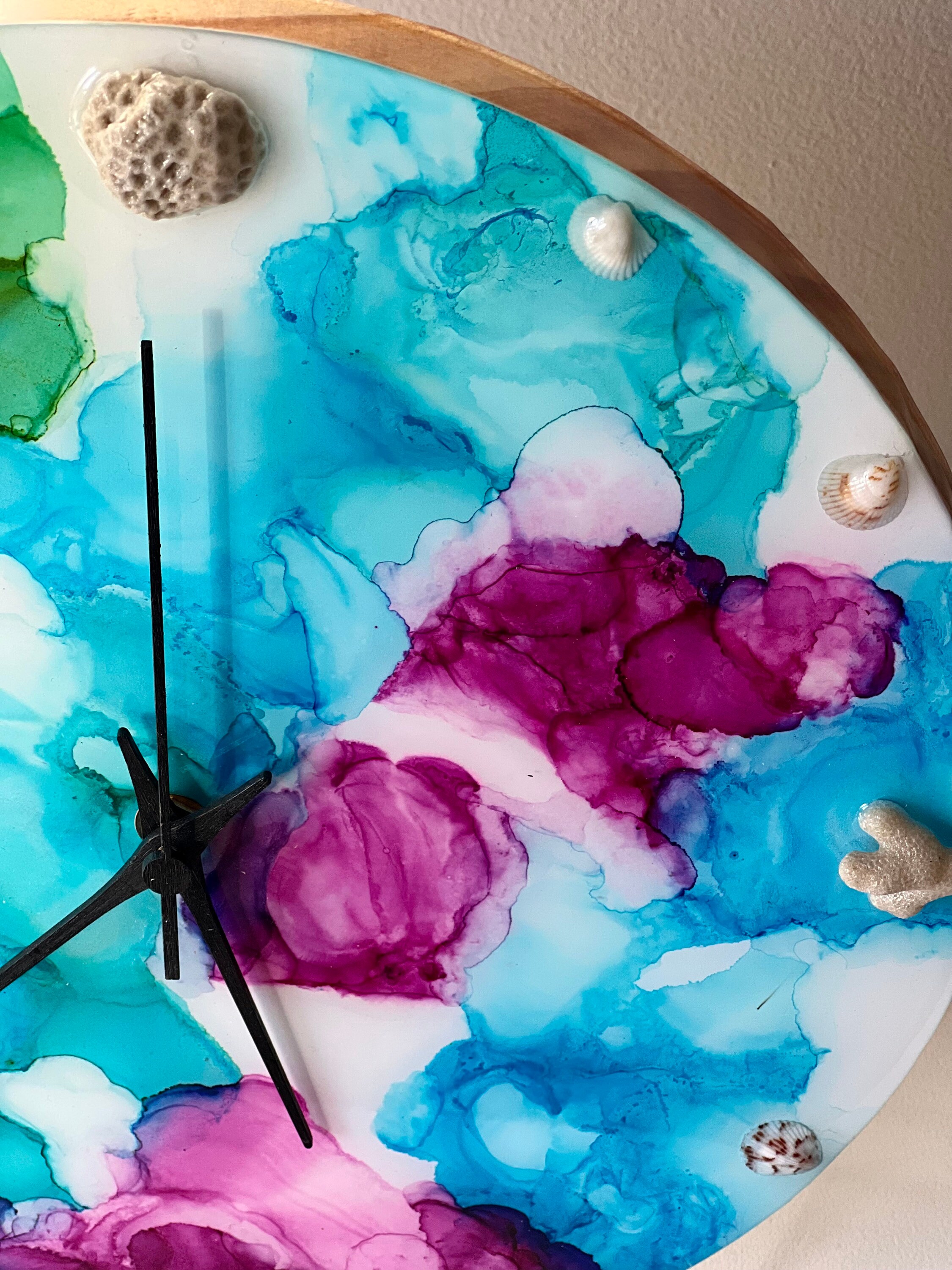 Alcohol Ink and Epoxy Clocks 2 Color Options - Etsy