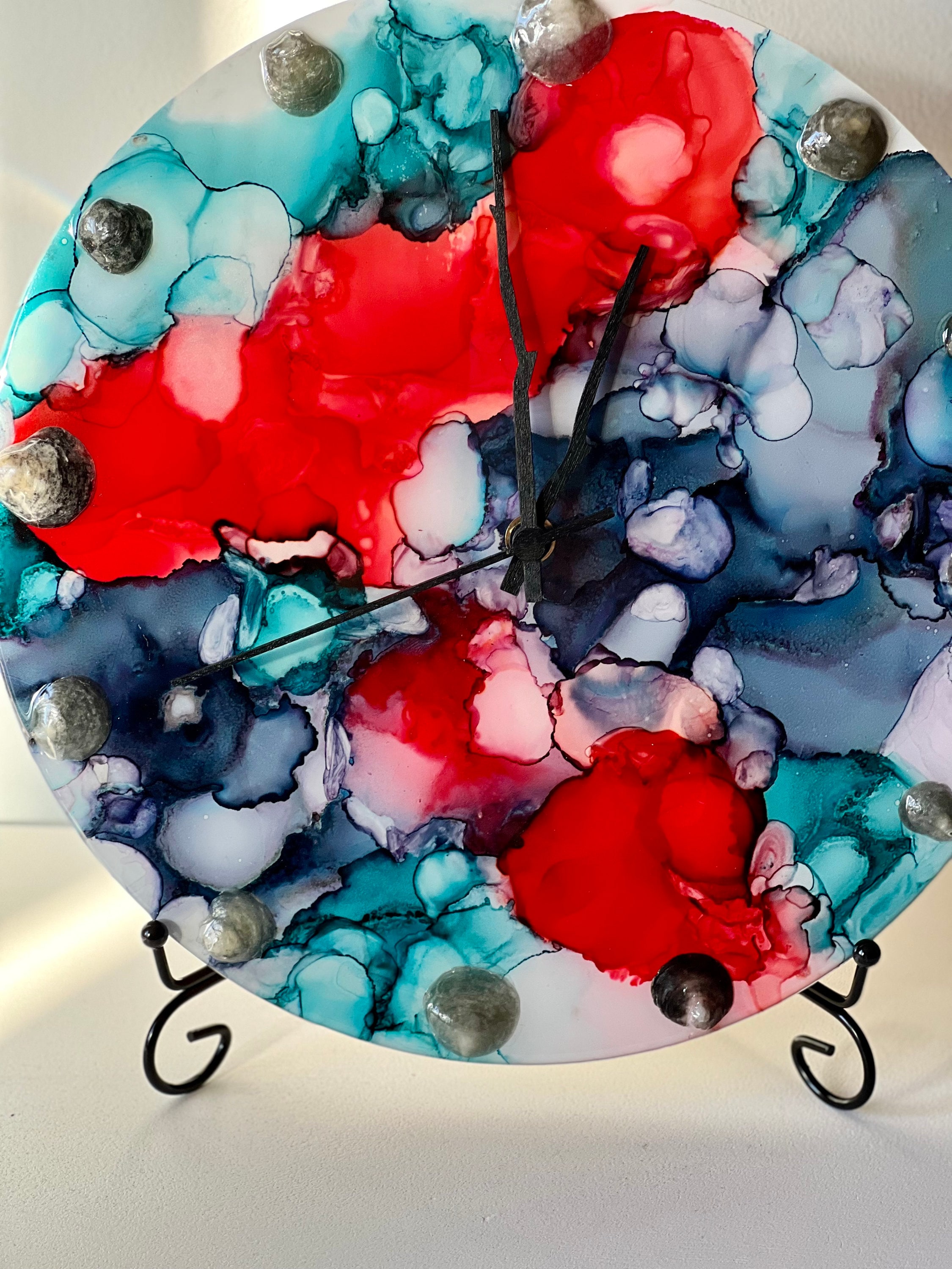Alcohol Ink and Epoxy Clocks 2 Color Options - Etsy