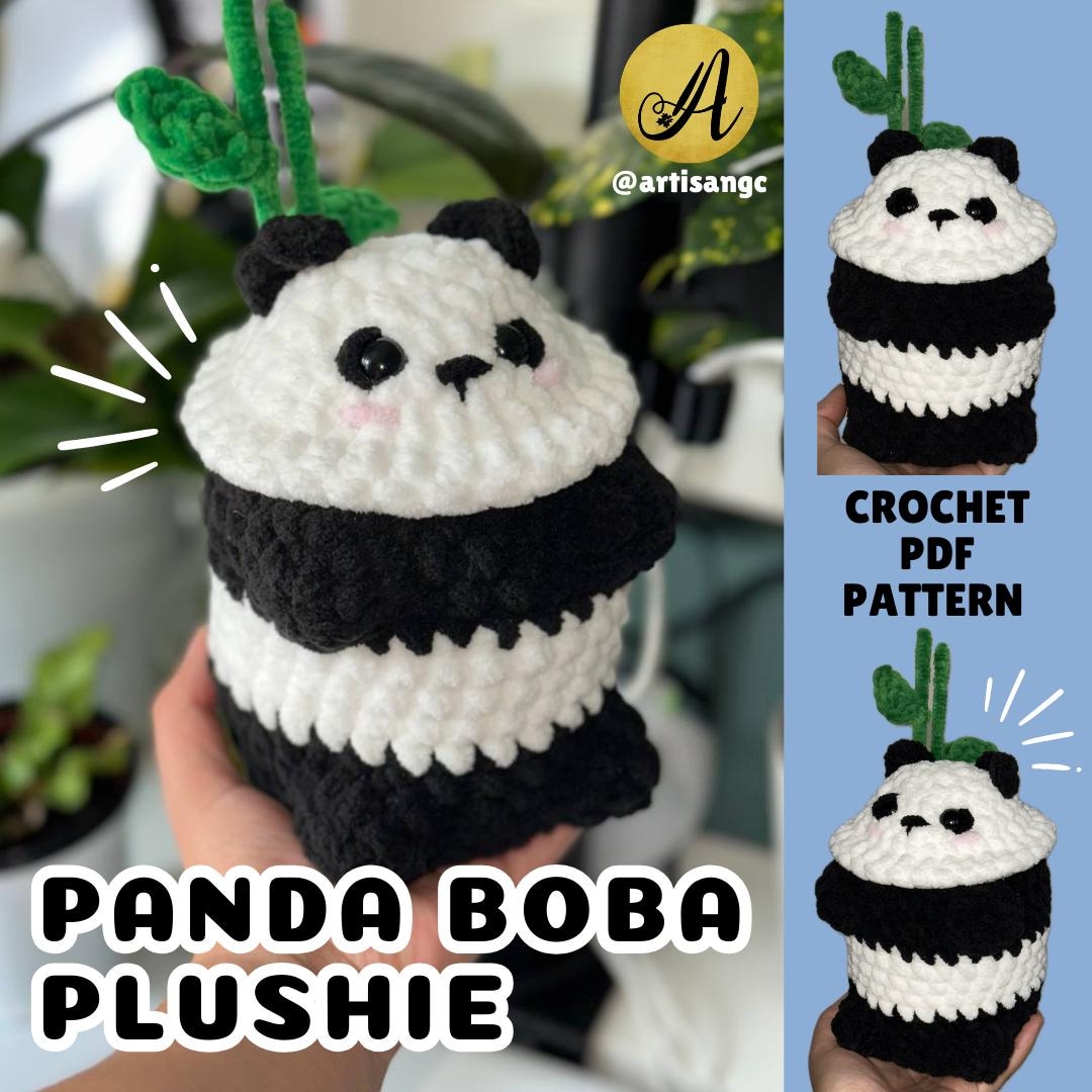 Crochet Panda Boba Plushie Pattern PDF Download - Etsy