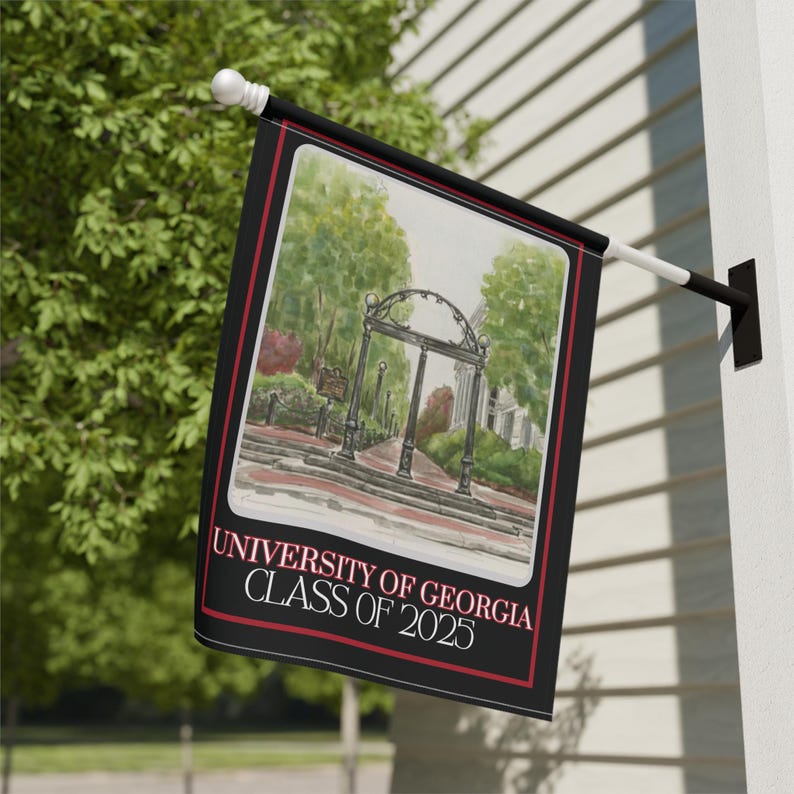 Graduation House Flag Personalized With University Image and Colors ...