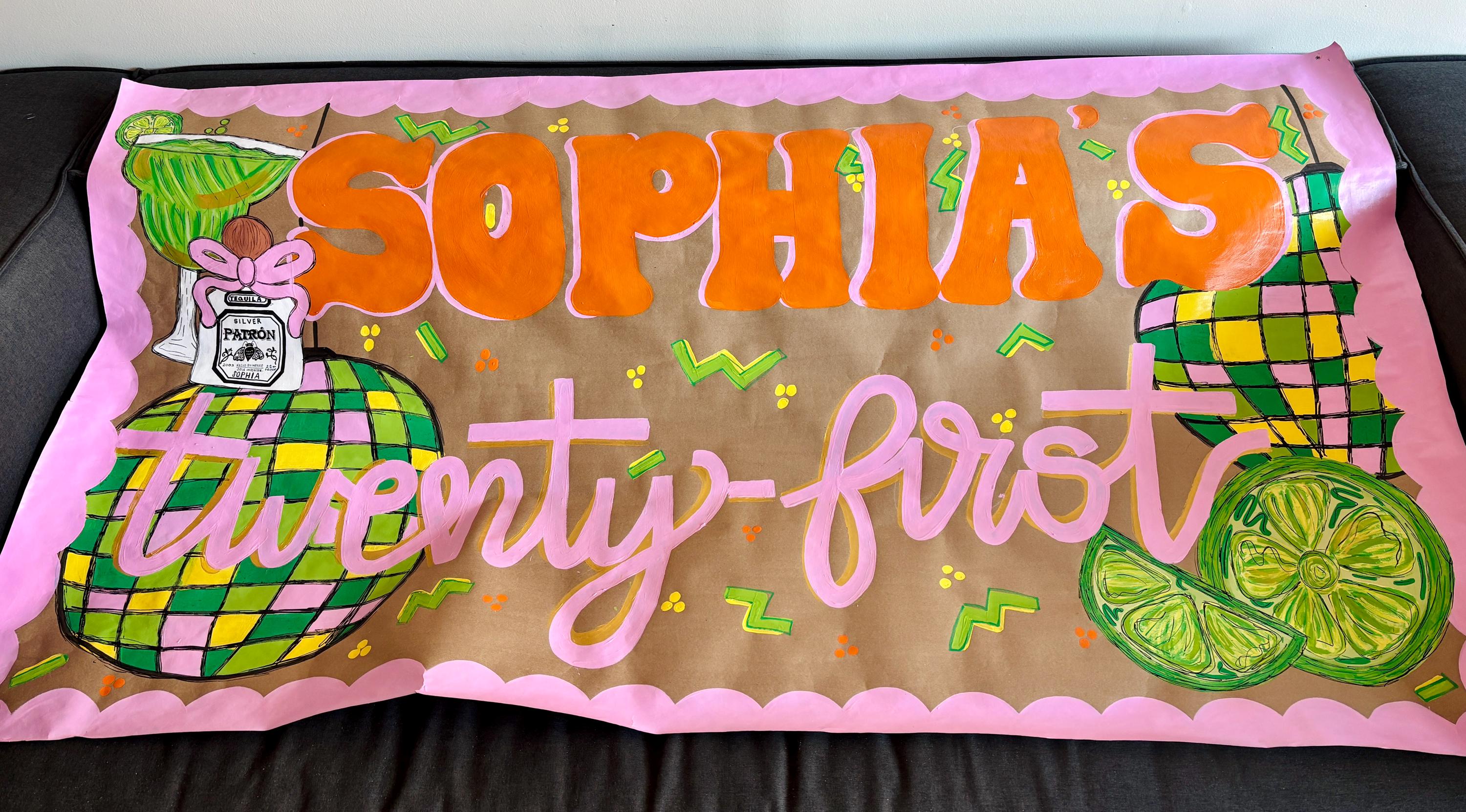 Custom Hand-painted Birthday Banner - Etsy