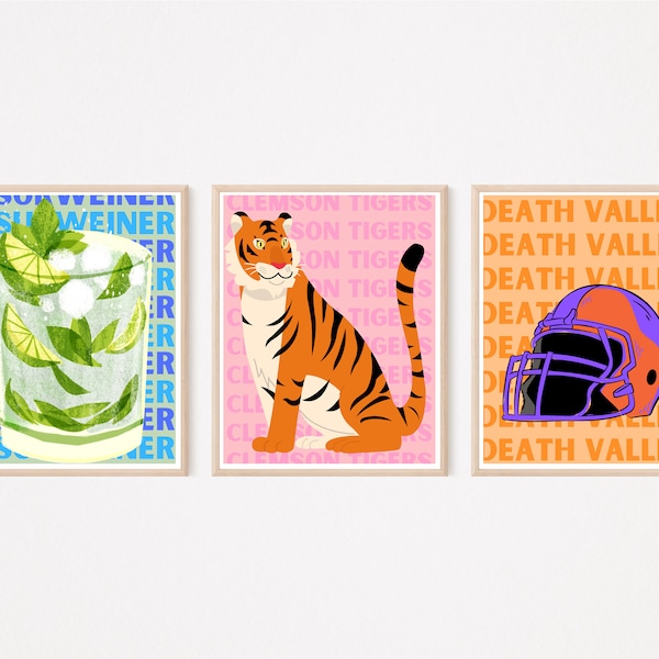 Clemson Art - Etsy