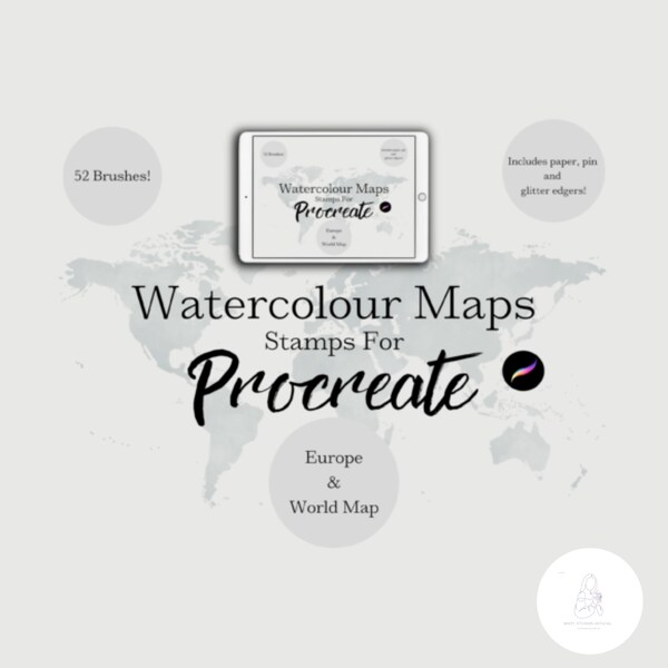 Procreate World Map Brushes - Etsy