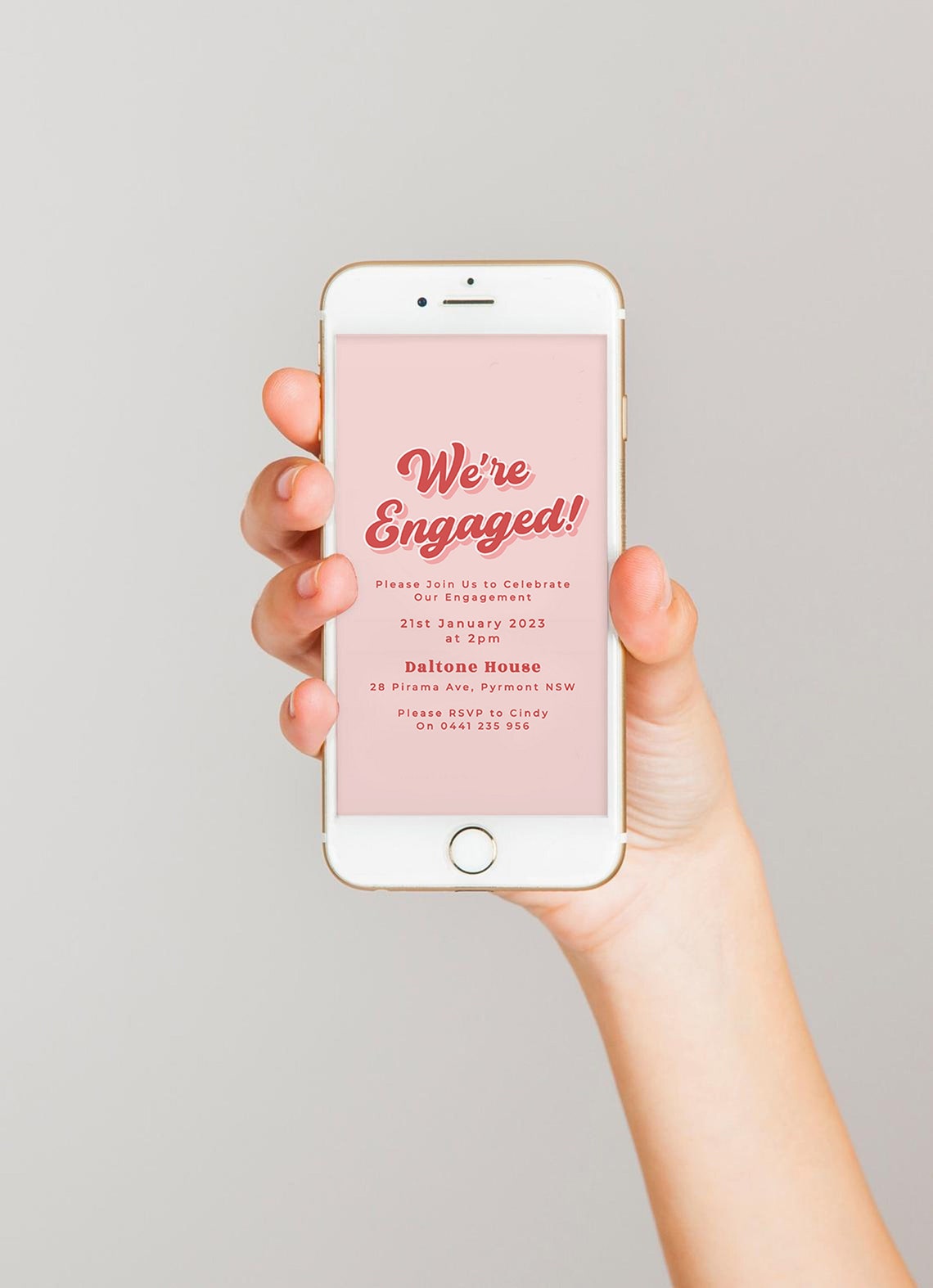Engagement Invite Template for Phone Screen, Engagement Invitation ...