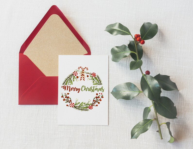 Printable Christmas Cards, Printable Greeting Card, Christmas Card ...