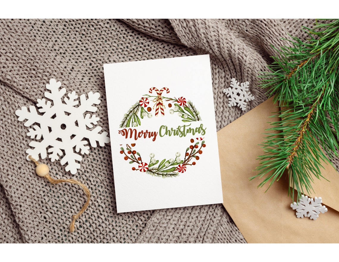 Printable Christmas Cards, Printable Greeting Card, Christmas Card ...
