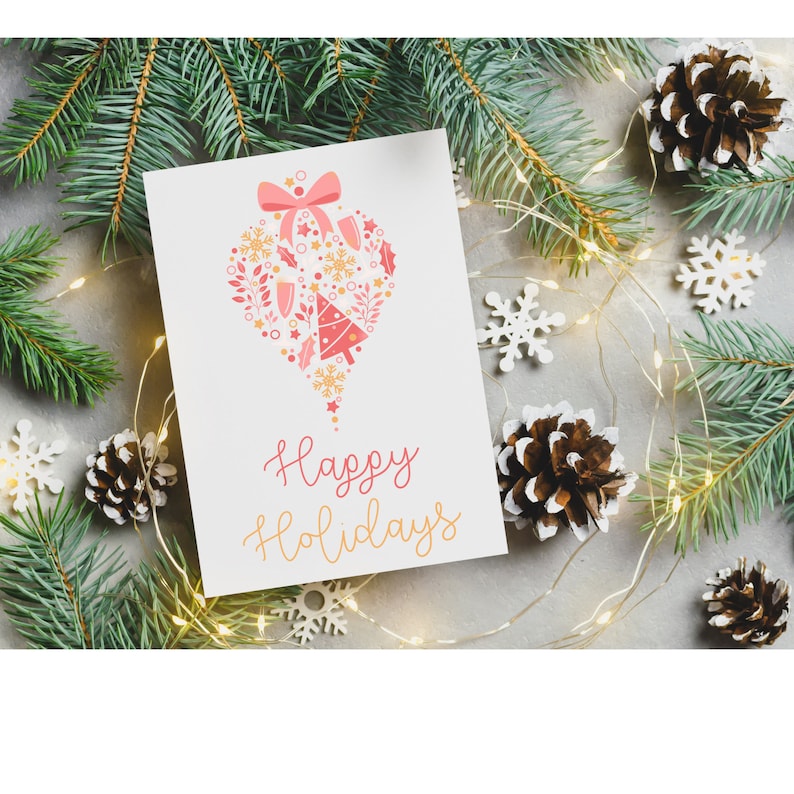Printable Holiday Cards, Printable Greeting Card, Christmas Card ...