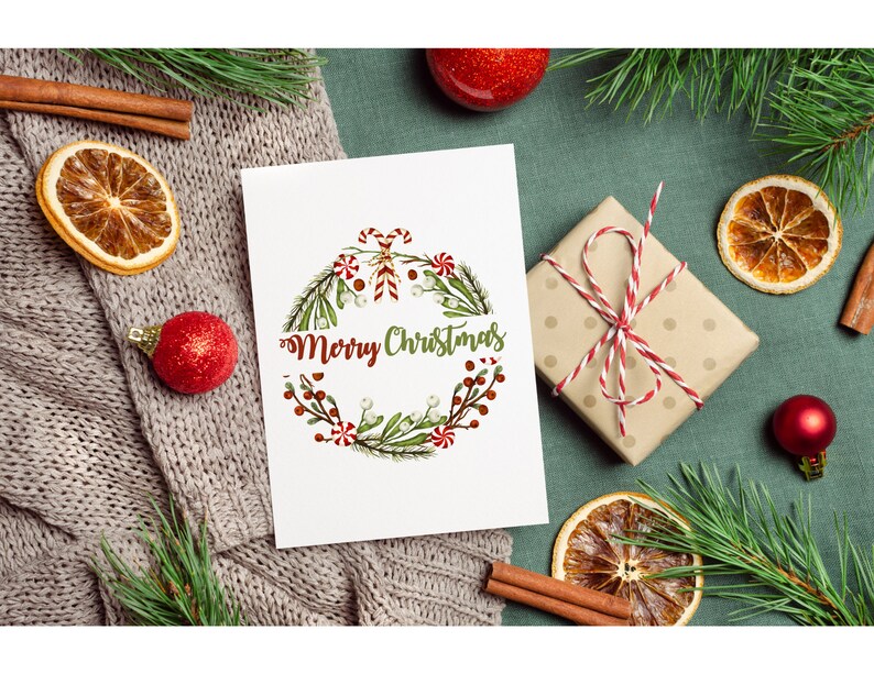 Printable Christmas Cards, Printable Greeting Card, Christmas Card ...