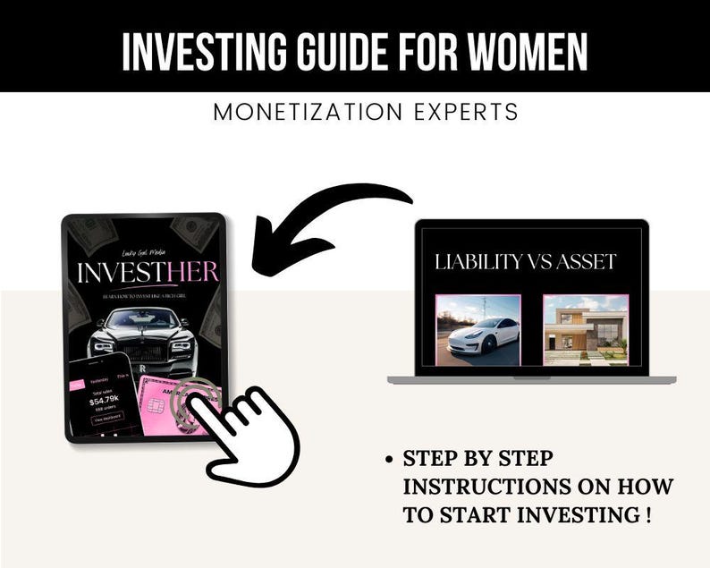 Investing Guide for Women | Canva Editable Ebook | Learn to Invest Like ...