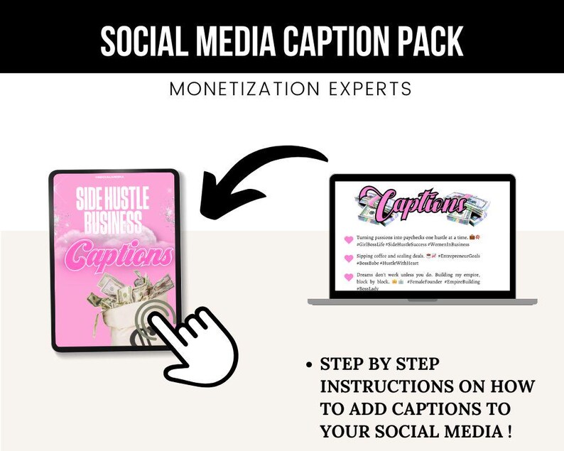 Side Hustle Business Captions | 100 Social Media Captions for ...