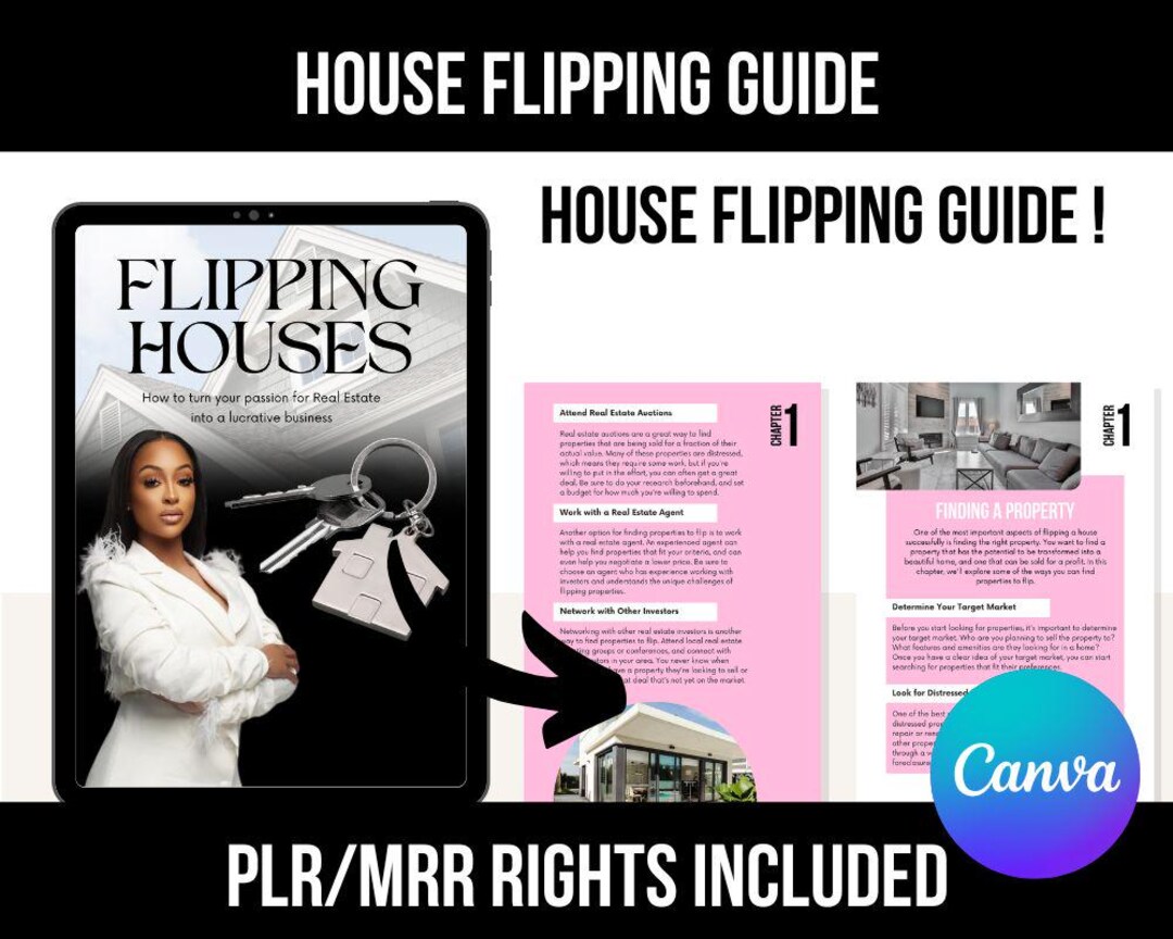 House Flipping Guide | Canva Editable Real Estate Ebook for Beginners ...