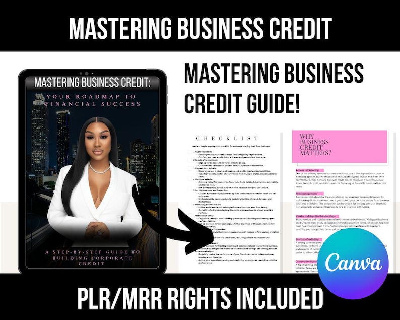 Business Credit Ebook | Canva Guide, PLR/MRR Rights (instant Download ...