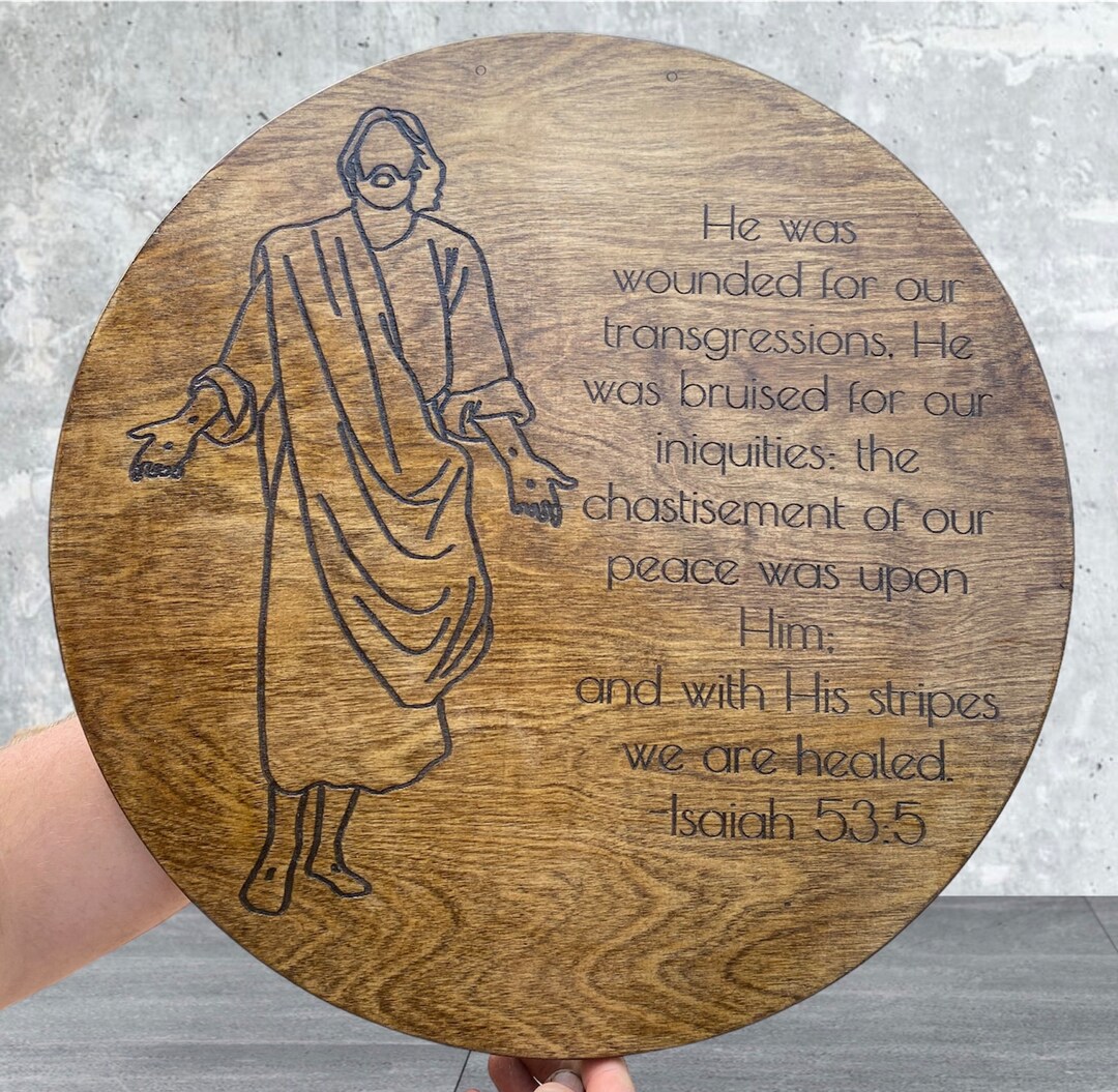 Beautiful Jesus Christ Sign With Bible Verse FREE SHIPPING - Etsy