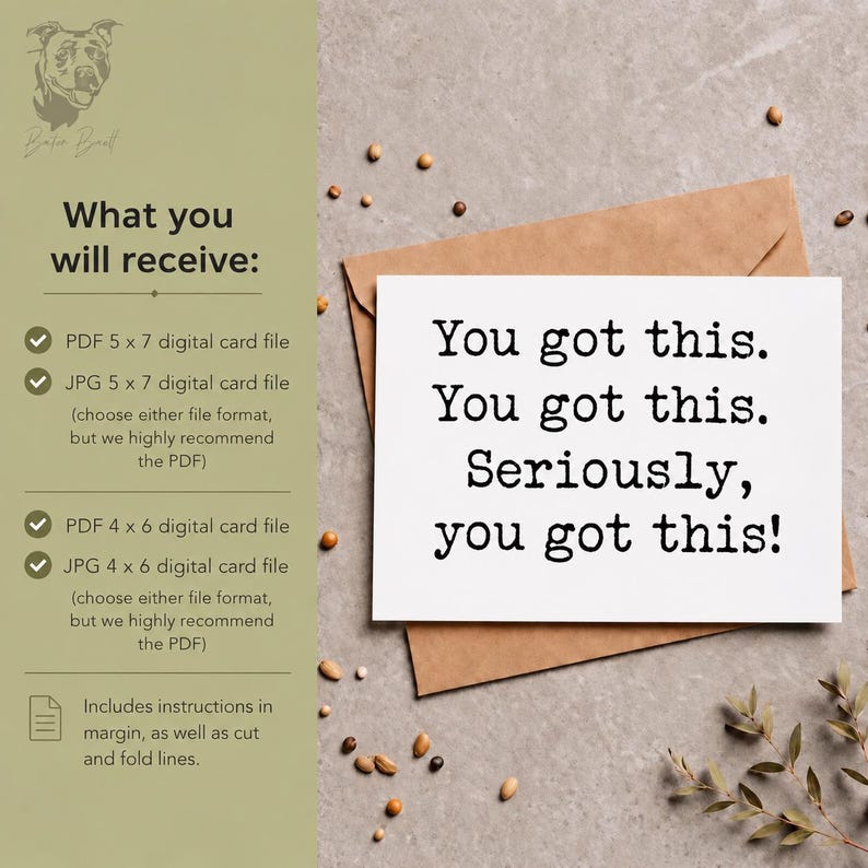 You Got This Printable Card, Motivational Encouragement Card ...