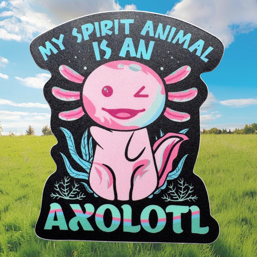 Axolotl Spirit Animal Sticker: Waterproof Vinyl Decal - Etsy