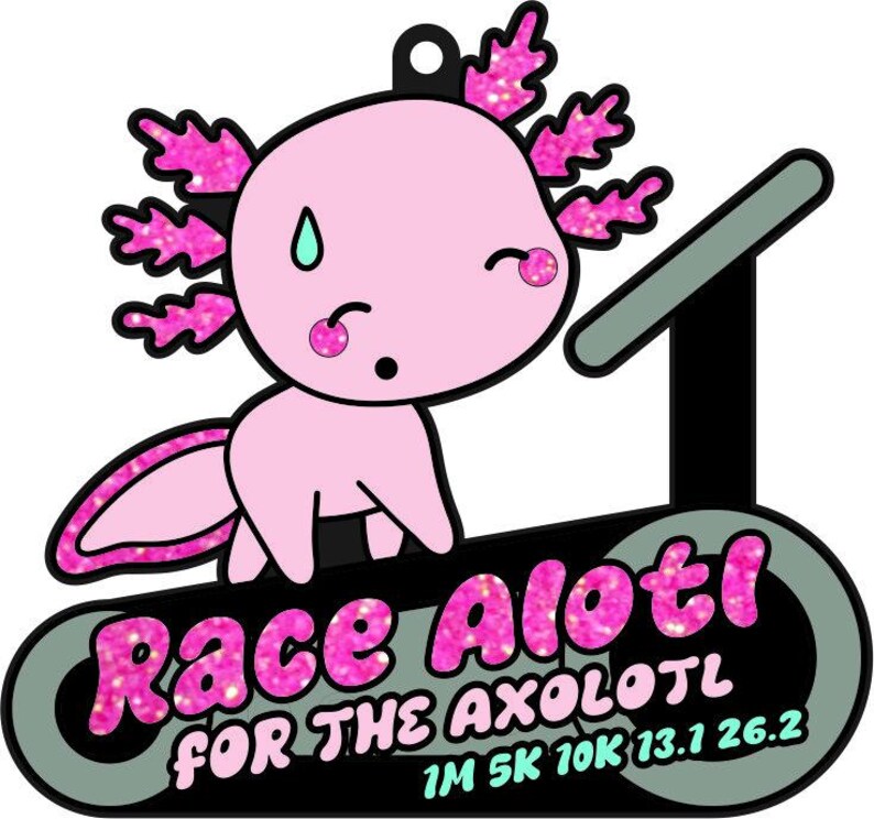 Axolotl Virtual Race Medal: Supports World Wildlife Fund - Etsy