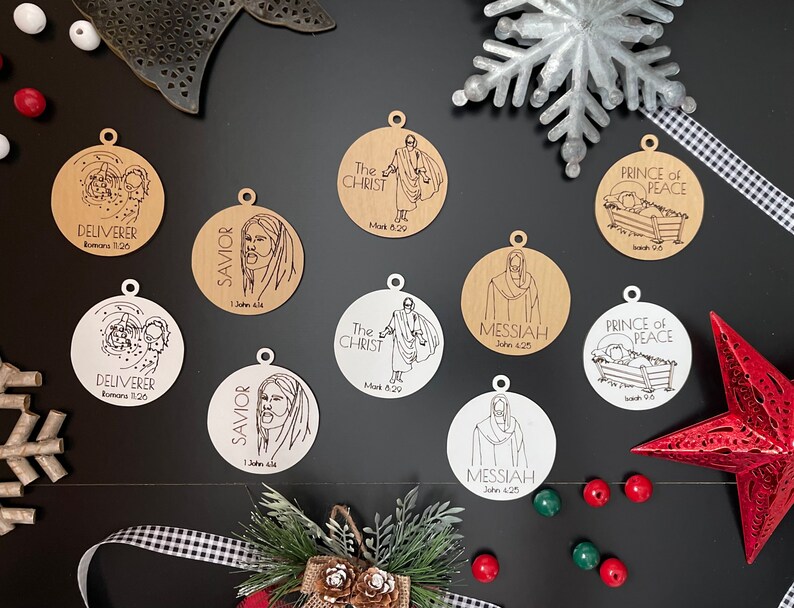Names of Christ Ornaments, Christian Advent Decor, Faith Gifts - Etsy