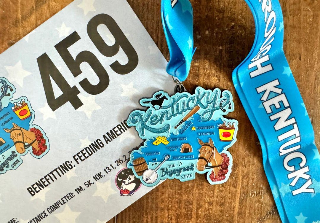 Kentucky Virtual Race Medal: Run, Walk, or Jog - Etsy