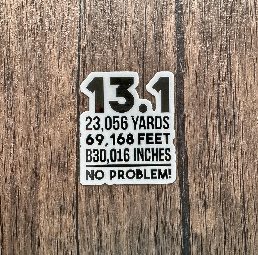 13.1 Distance Running Sticker, Half Marathon Sticker, Running Stickers ...