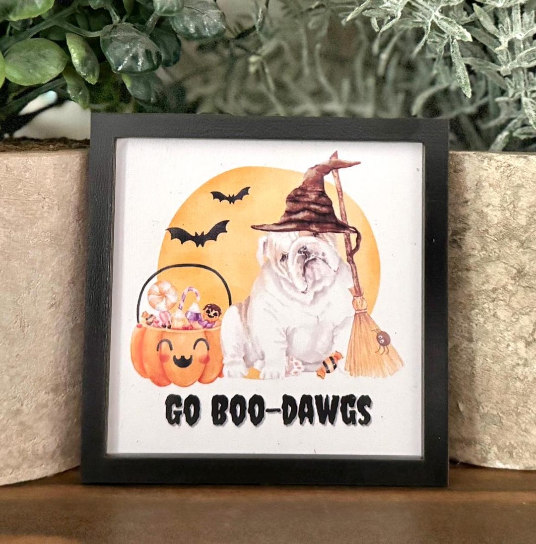 Go Boo-dawgs Mini Sign Printable Poster, Halloween Dog Design, Boy Room ...