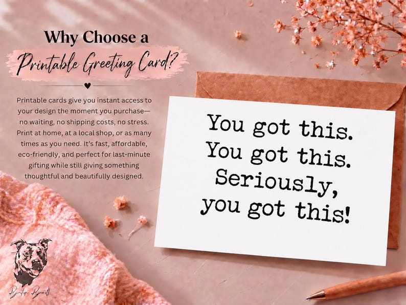 You Got This Printable Card, Motivational Encouragement Card ...