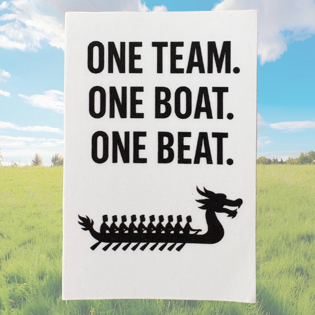 Dragon Boat Racing Sticker: One Team, One Beat - Water-resistant Vinyl ...