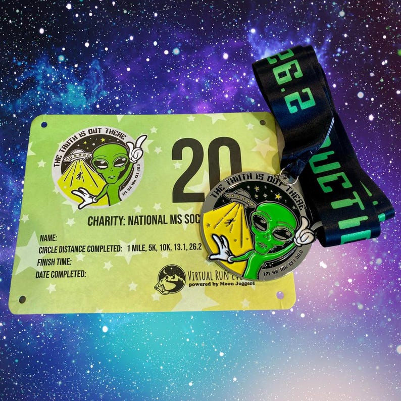 2025 Alien Virtual Race Medal: Benefitting National MS Society - Etsy
