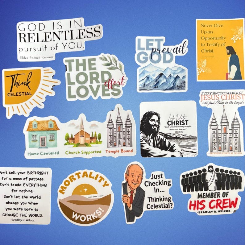LDS Quote Stickers: Russell M Nelson, Think Celestial - 12 Pack - Etsy