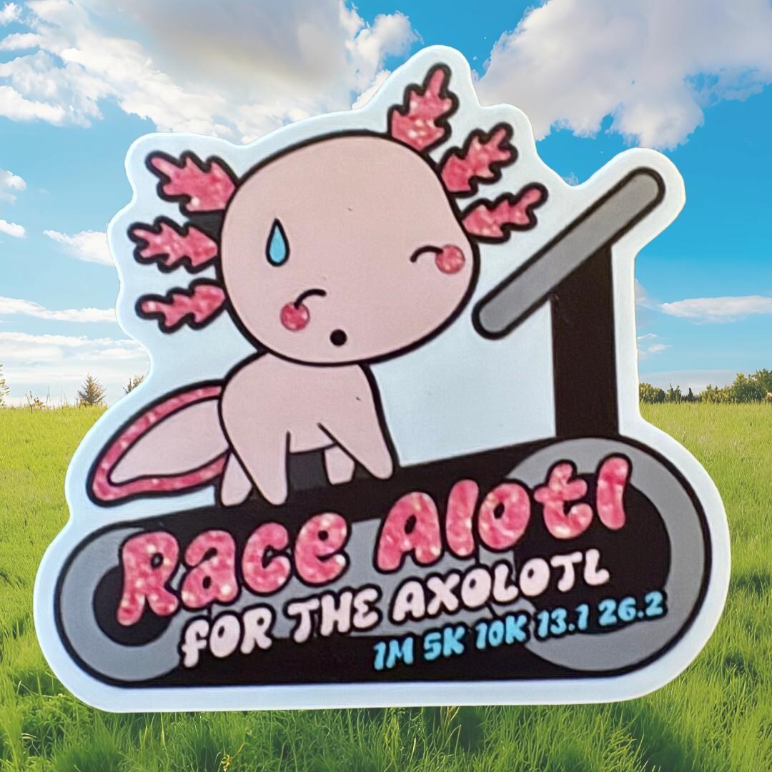 Race Alotl for the Axolotl Sticker, Axolotls, Sticker for Axolotl Race ...