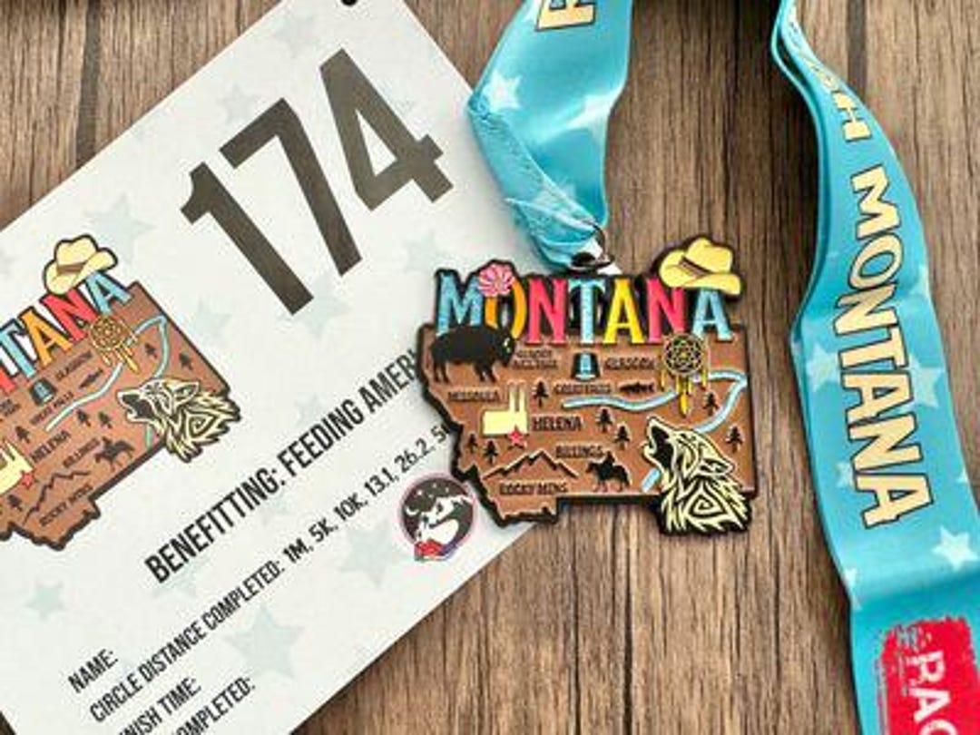 Race Through Montana 1M 5K, 10K, 13.1, 26.2 Running and Walking Virtual ...